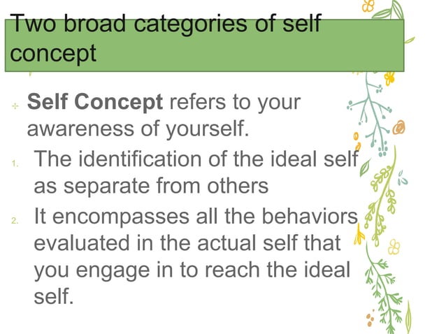 SELF- CONCEPT (PERDEV) | PPTX | Family and Relationships