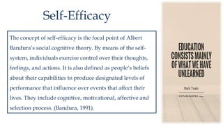 Self concept and self efficacy | PPTX