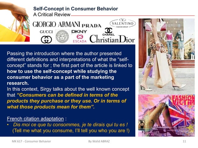 9/19/2011 Self-Concept in Consumer Behavior | PPTX