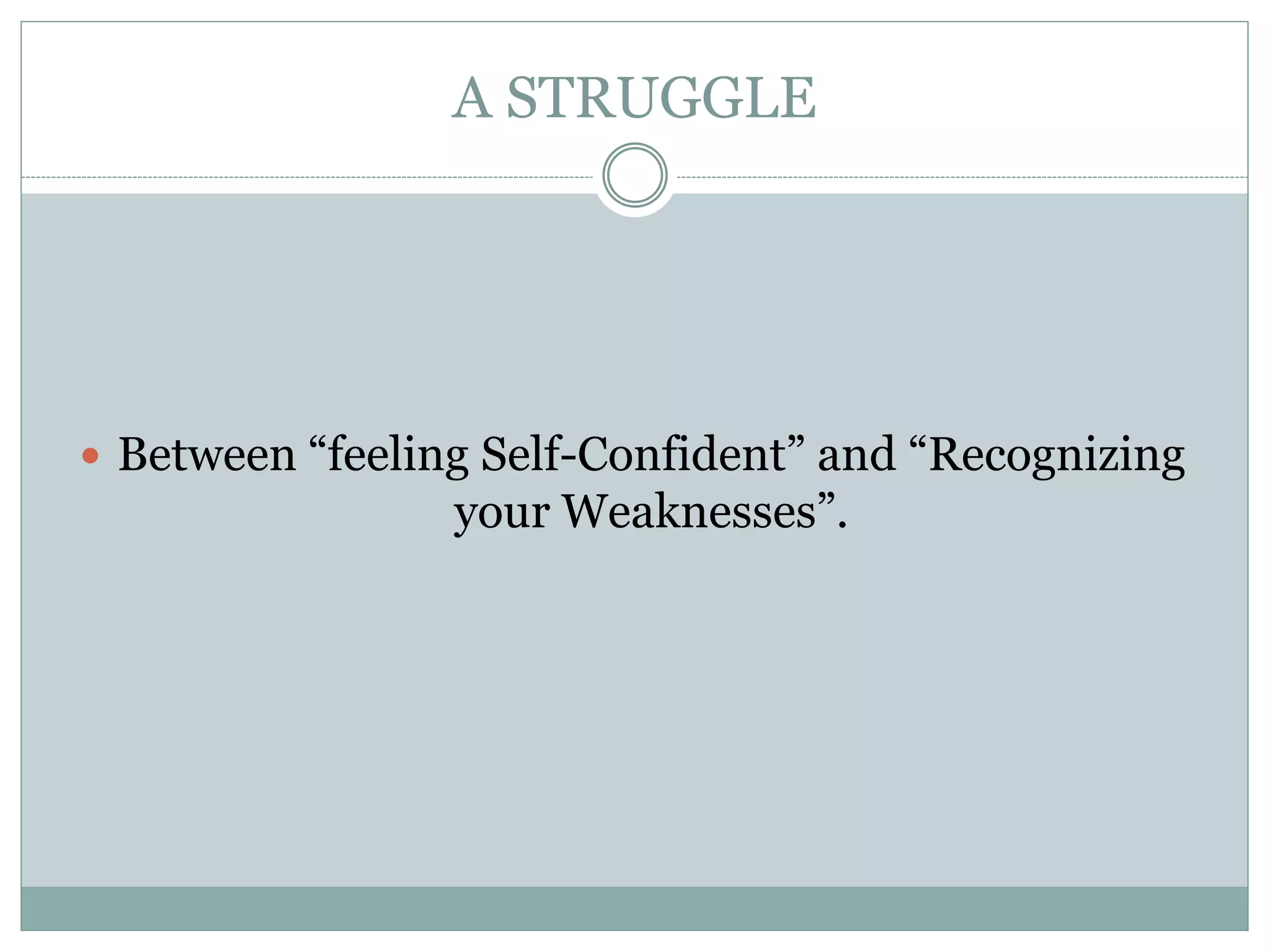 Self confidence | PPTX