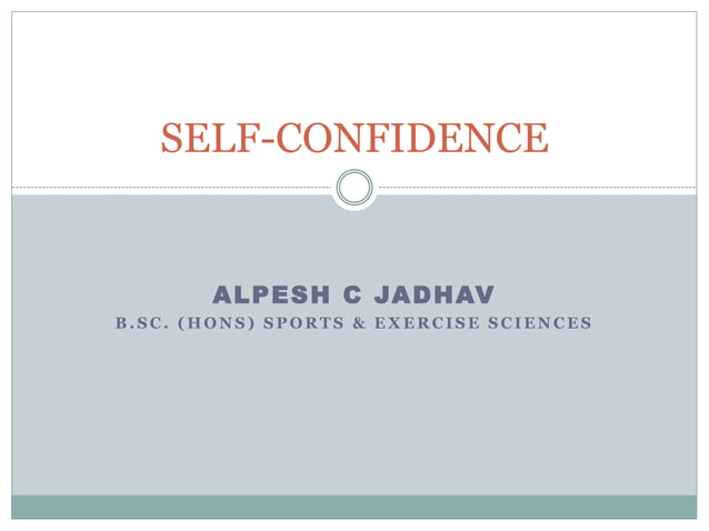Self confidence | PPTX