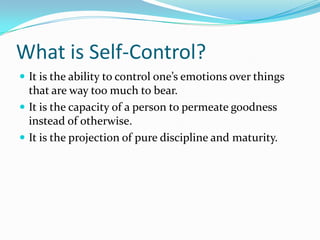 Self control | PPTX
