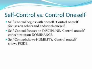 Self control | PPTX