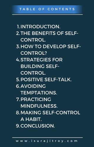 Self Control - eBook | PDF