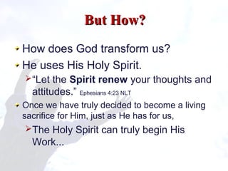 Self-Control vs Holy Spirit-Control | PPT