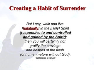 Self-Control vs Holy Spirit-Control | PPT