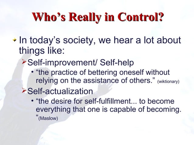Self-Control vs Holy Spirit-Control | PPT | Christianity | Religion ...