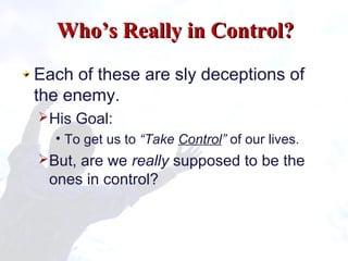 Self-Control vs Holy Spirit-Control | PPT