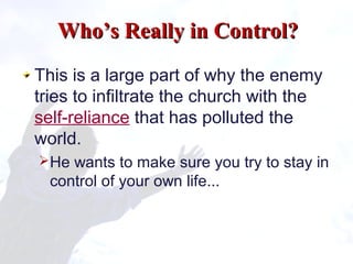 Self-Control vs Holy Spirit-Control | PPT