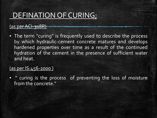 Self curing-concrete- | PPTX