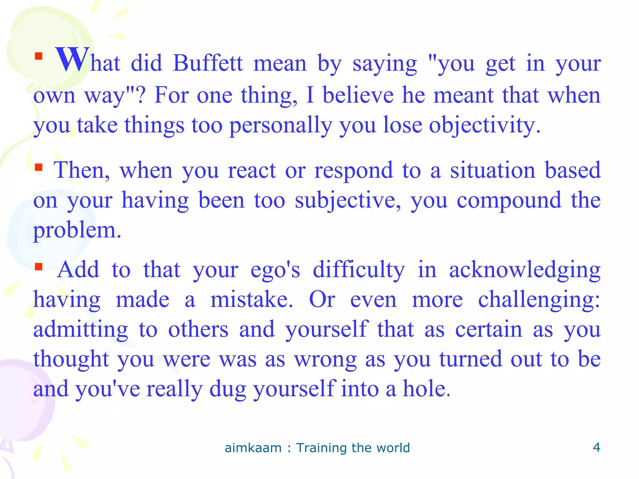 Self Defeating Behaviours | PPS