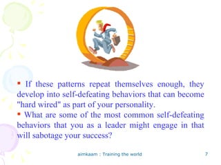 Self Defeating Behaviours | PPT