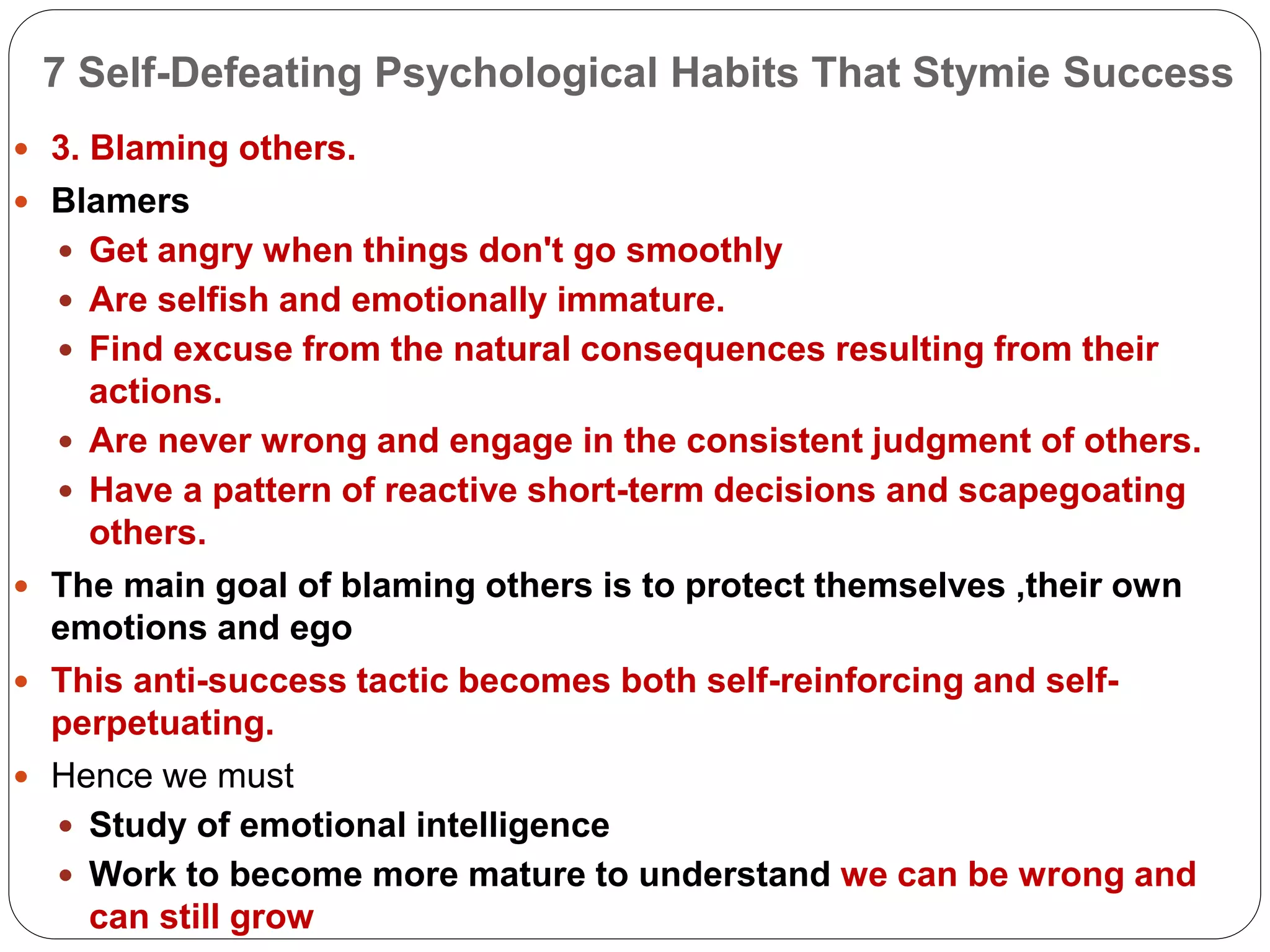 Self-Defeating Psychological Habits that Styiem Success.pptx