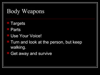 Self Defense Powerpoint Presentation | PPT