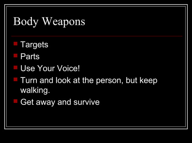 Self Defense Powerpoint Presentation | PPT