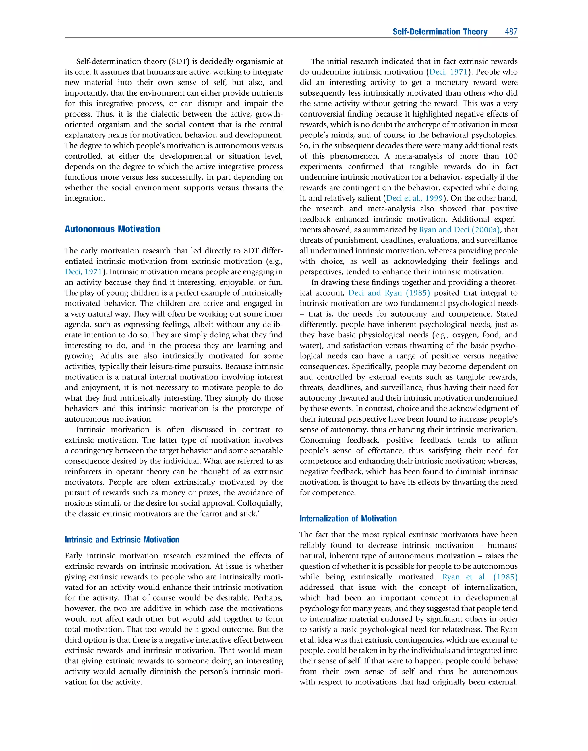 Self determination-theory | PDF
