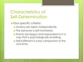 Self determination presentation | PPTX
