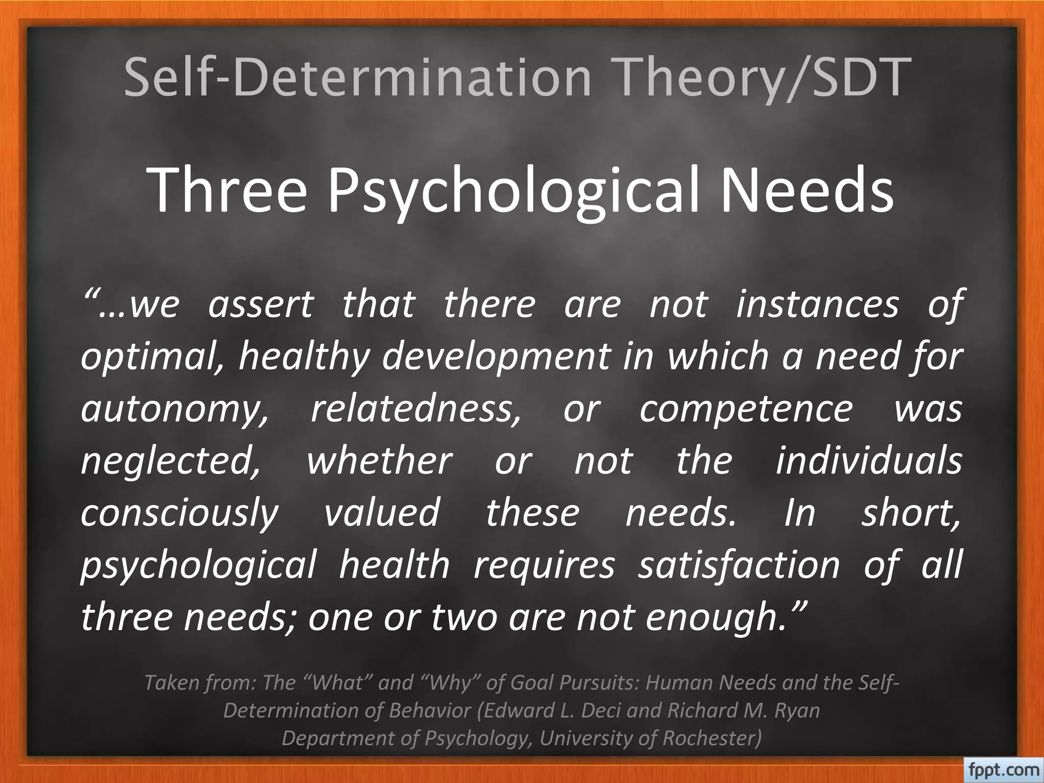 Self determination theory | PPT