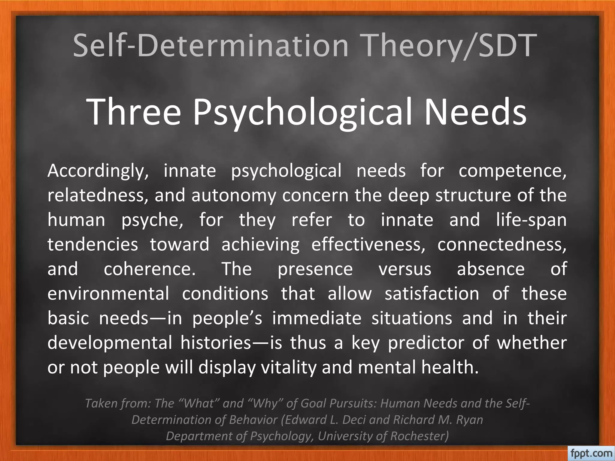 Self determination theory | PPT