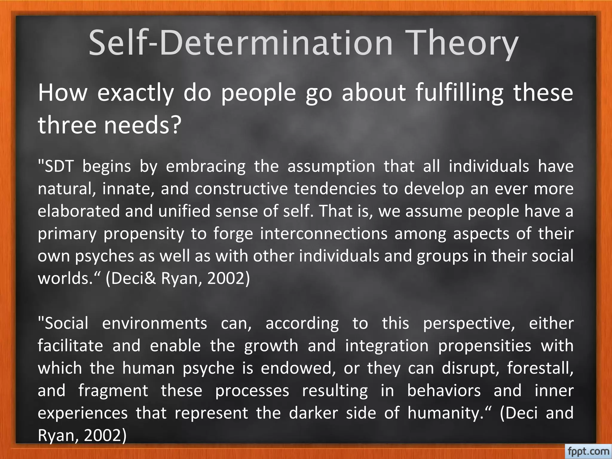Self determination theory | PPT