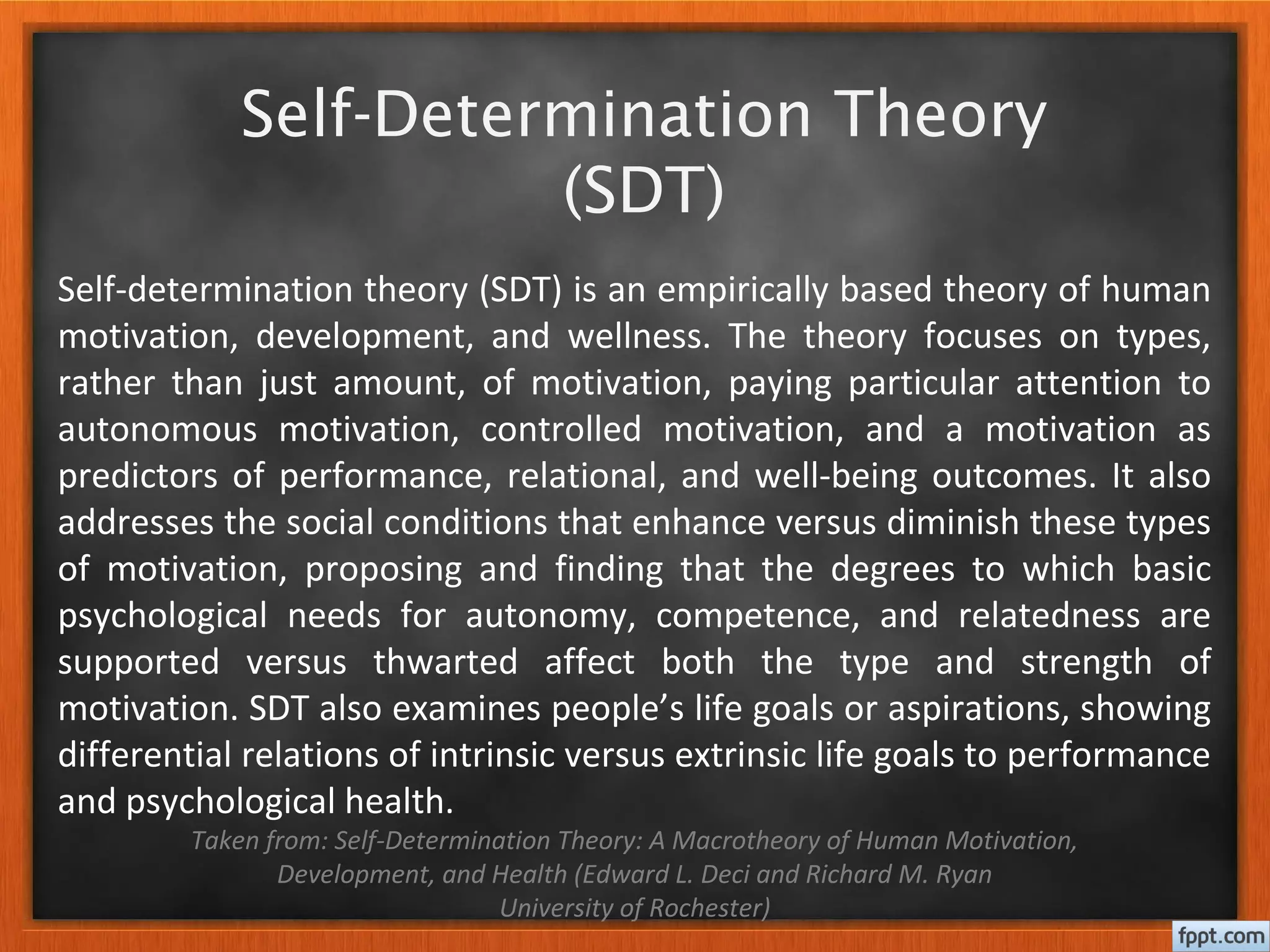 Self determination theory | PPT