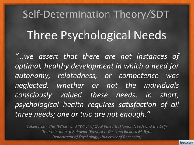 Self determination theory | PPT