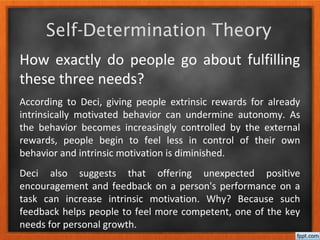 Self determination theory | PPT