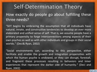 Self determination theory | PPT