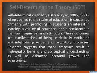 Self determination theory | PPT
