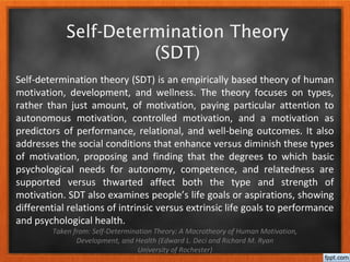 Self determination theory | PPT