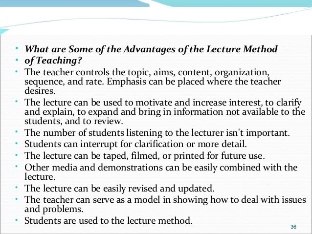 LECTURE METHOD IN TEACHING
