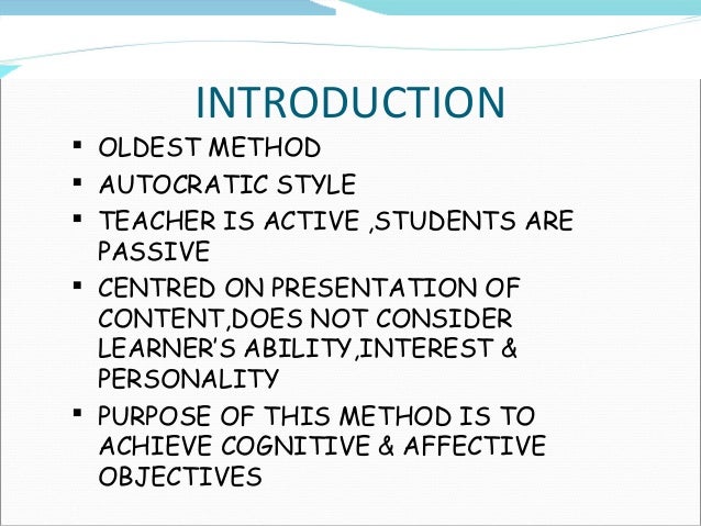 LECTURE METHOD IN TEACHING