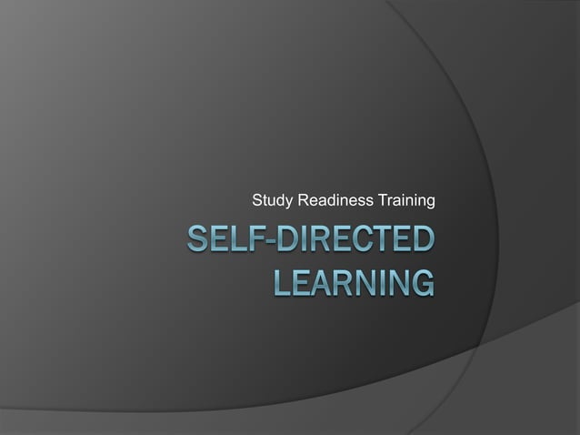 Self directed learning | PPT