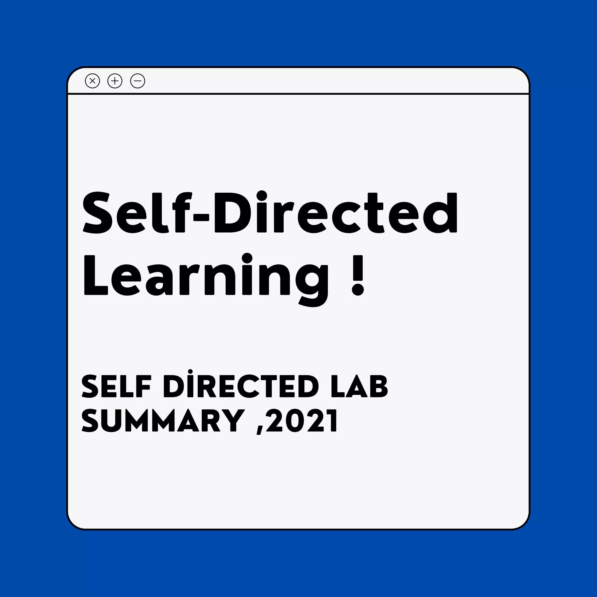 Self directed learning ! | PDF