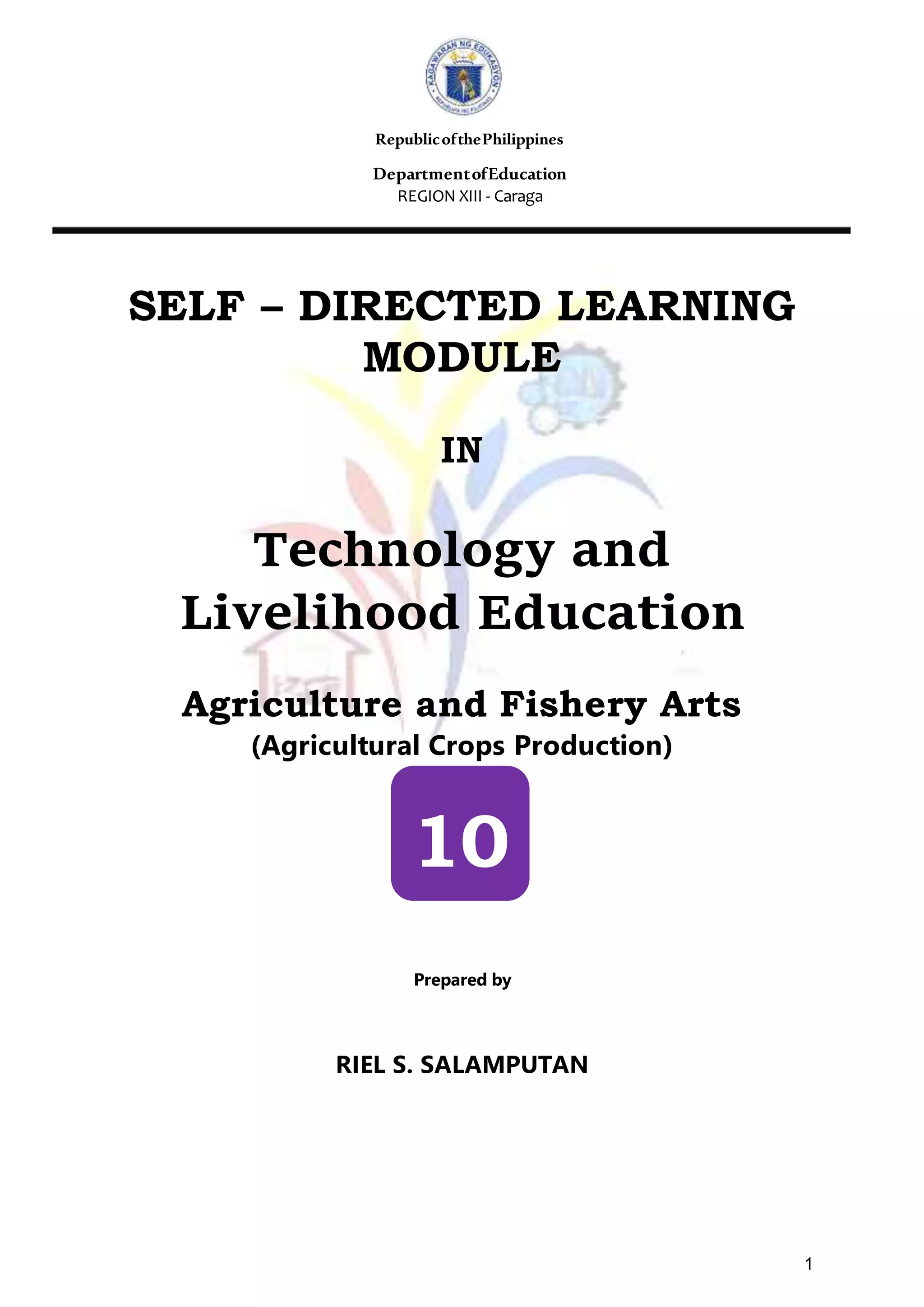 Self-Directed Learning Module in T.L.E. 10 (Agricultural Crops ...