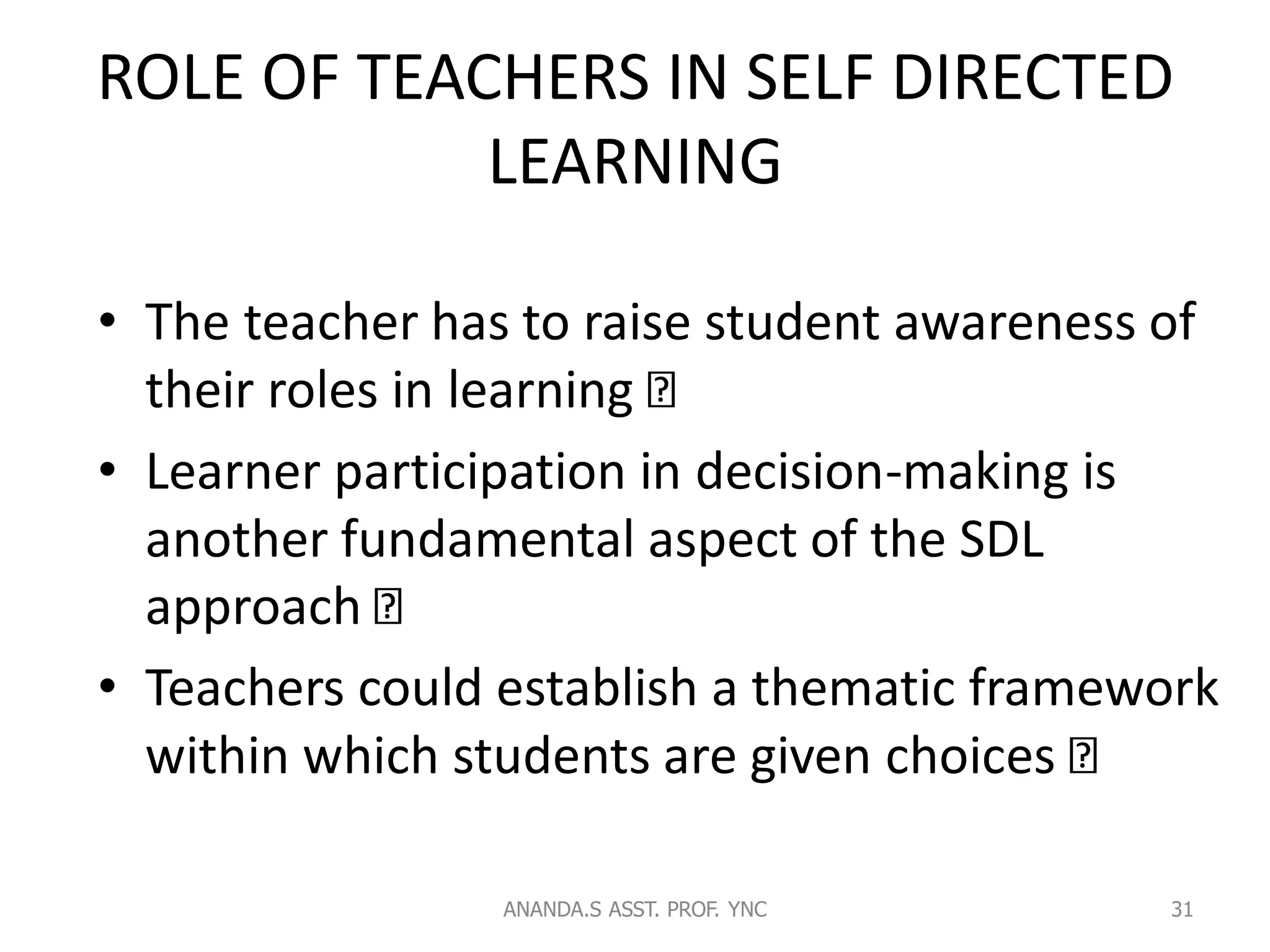 Self directed learning ppt -anand ync | PDF