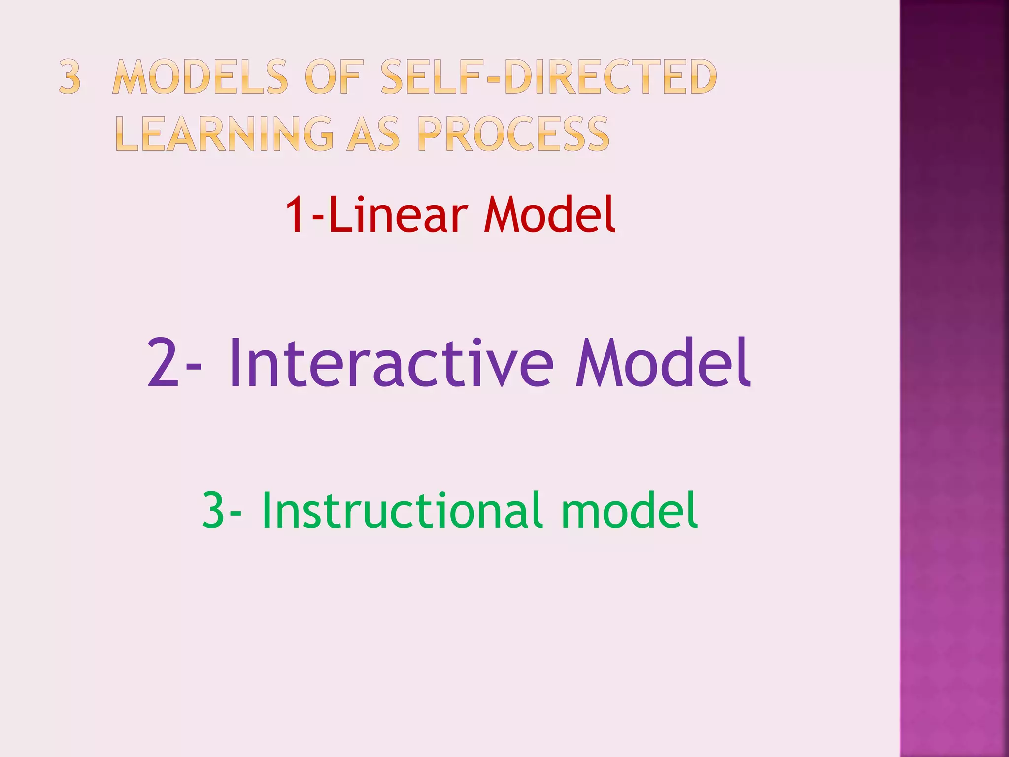 Self directed learning theory presentation | PPTX