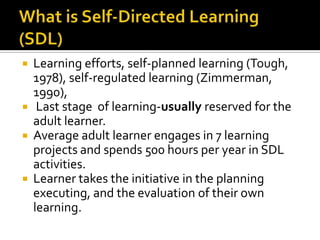 Self Directed Learning Theory Presentation 3 | PPTX