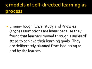 Self Directed Learning Theory Presentation 3 | PPTX