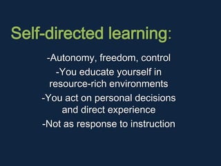 Self-direction | PPTX