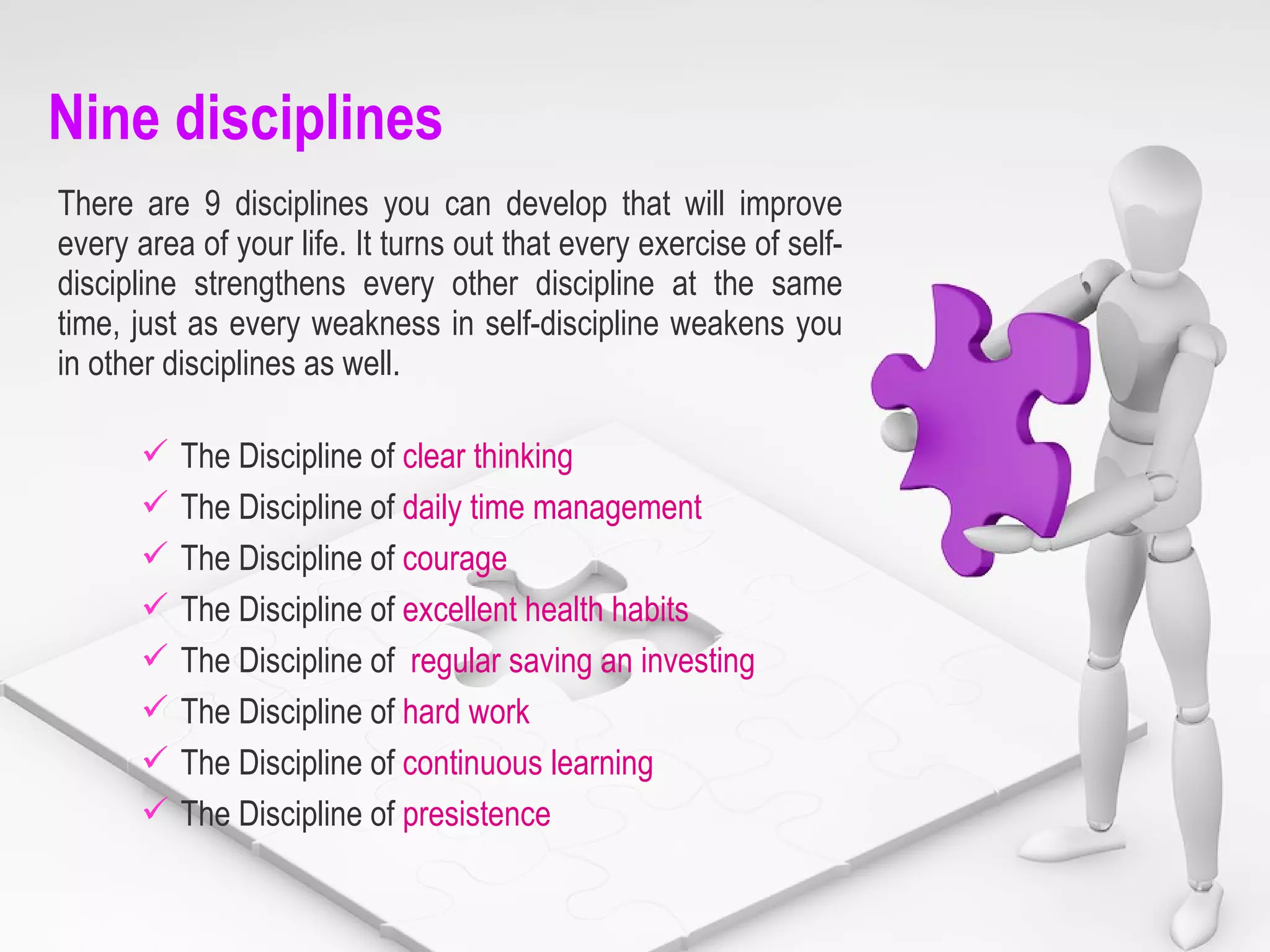 Self discipline - Brian Tracy | PPT