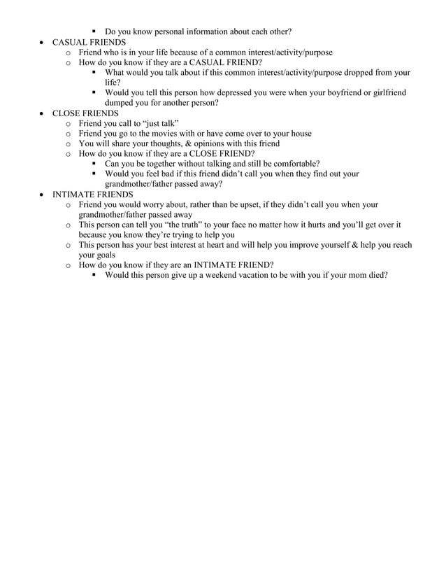 Self Disclosure Lesson Plan | PDF