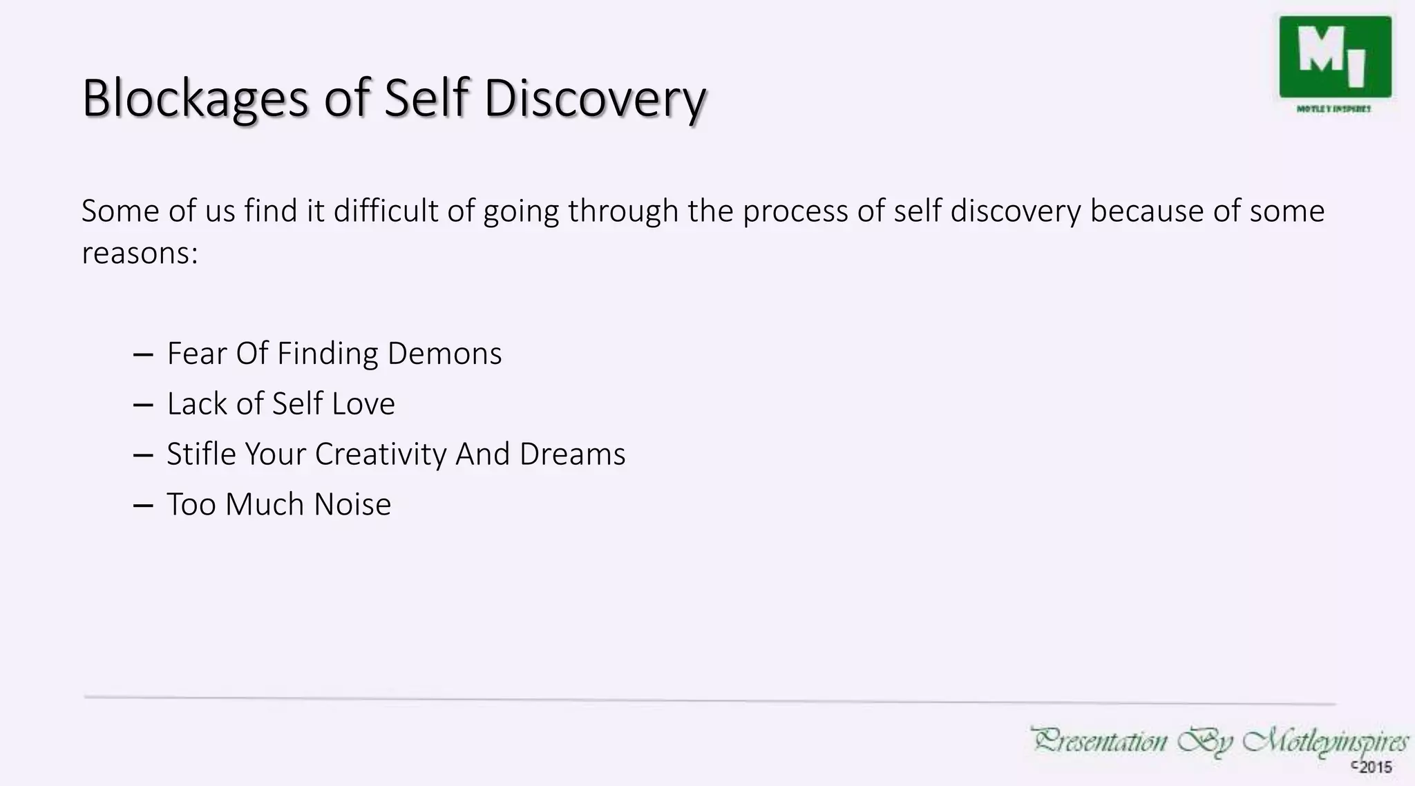 Self discovery | PPTX