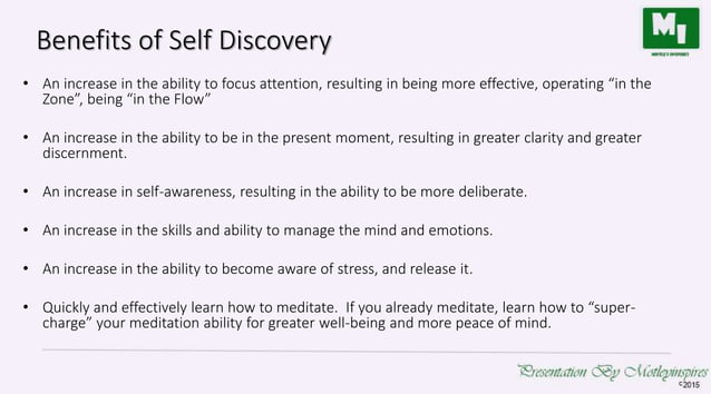 Self discovery | PPTX