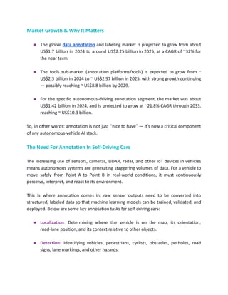Self-Driving Cars - Powered With Data Annotation | PDF