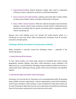 Self-Driving Cars - Powered With Data Annotation | PDF