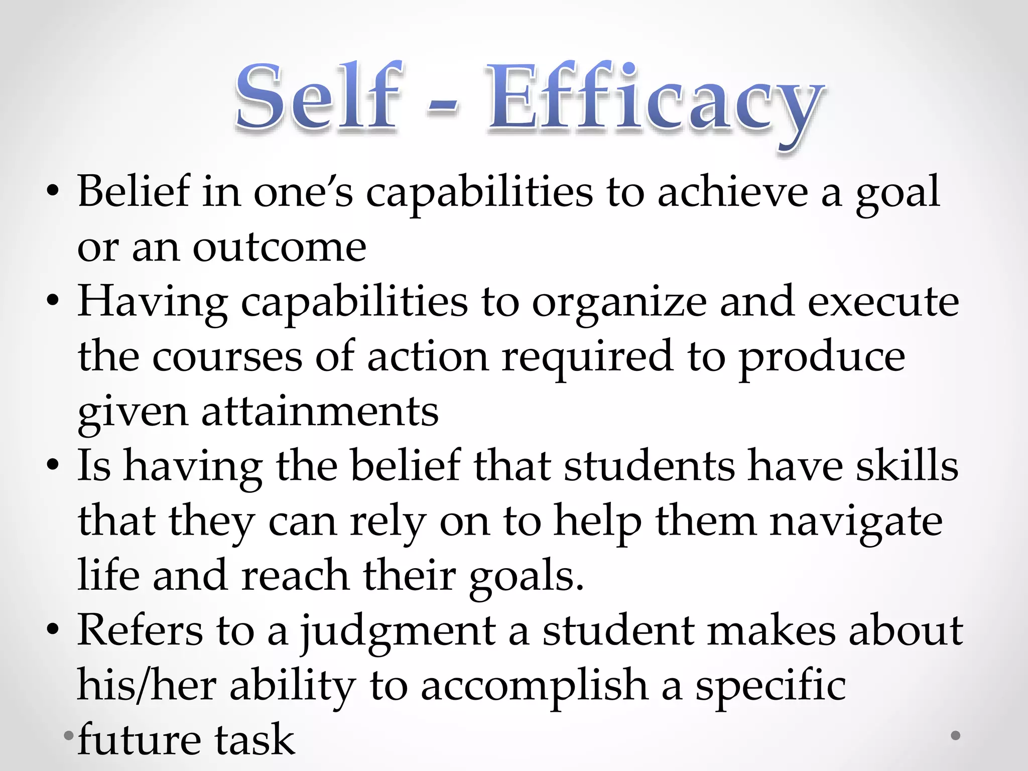 Self efficacy | PPT