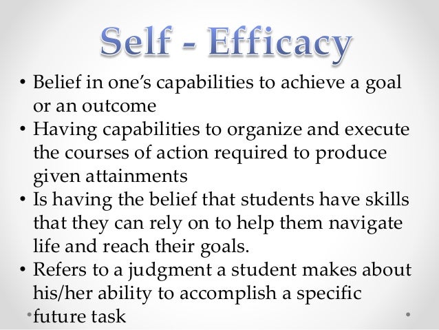 Self efficacy
