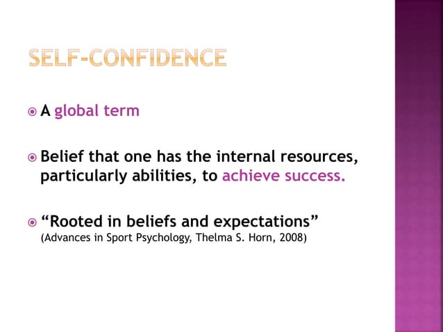 Self Efficacy and Sport Confidence | PPTX