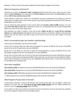 Self employment deadlines | DOCX | Personal Taxes | Personal Finance